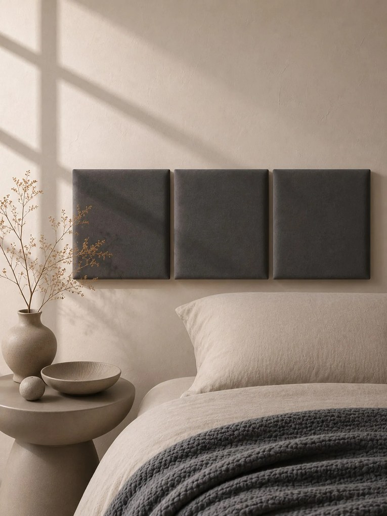 Sinsay - Čtvercové čalouněné panely 3 pack - šedá
