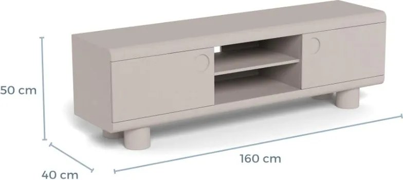 TV stolek Magee 160 cm šedý