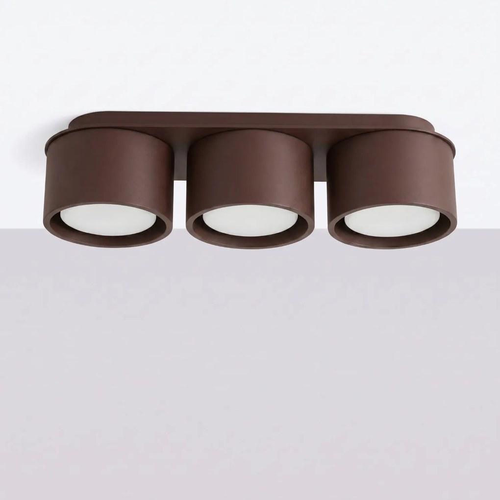 Sollux Lighting Stropní svítidlo MODO 3 hnědé GX53