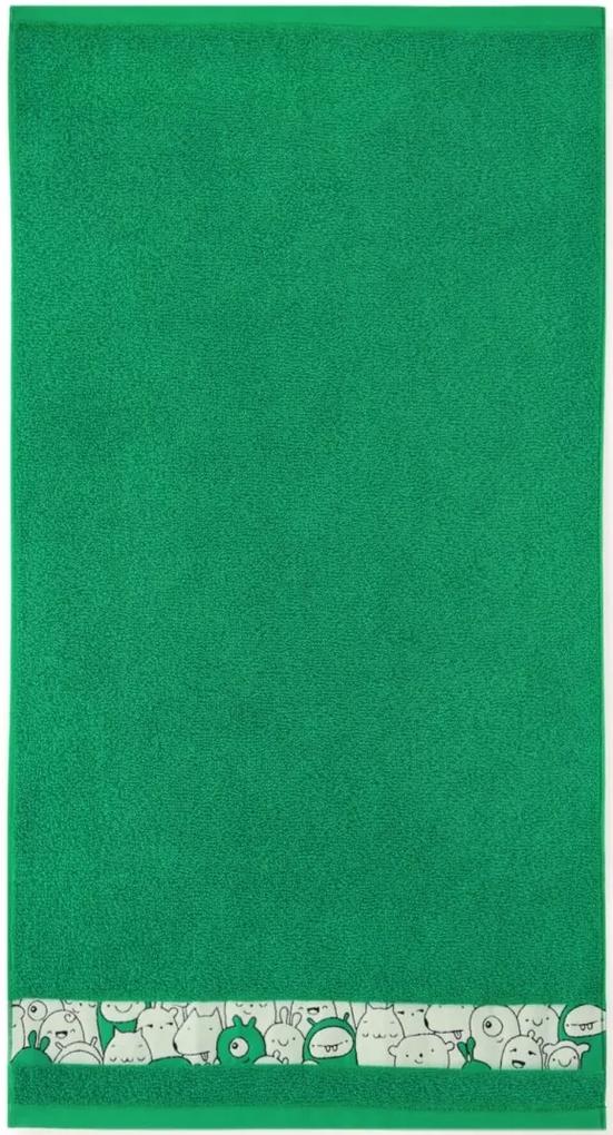 Bavlněný ručník Ufo - zelená Velikost: ručník 50 x 70
