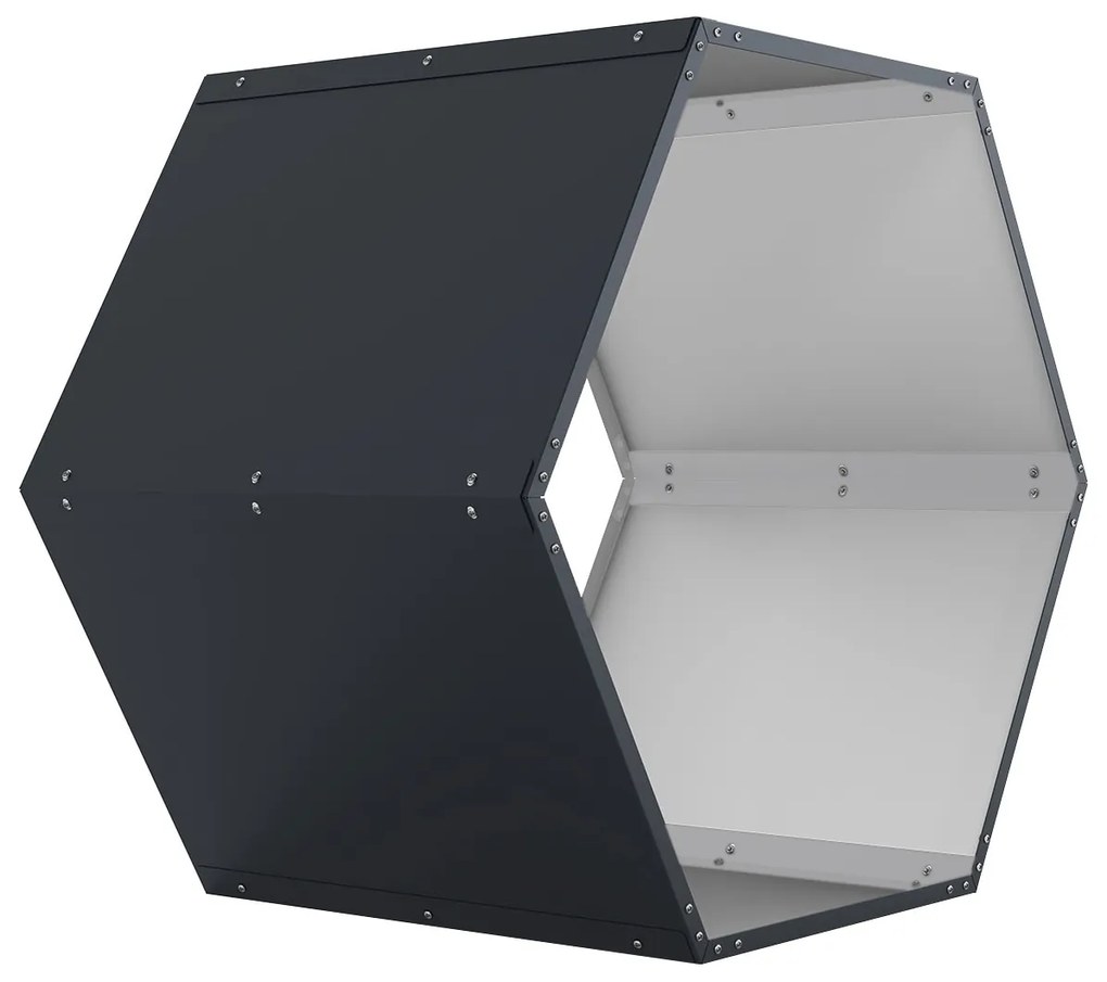 Přístřešek na dřevo G21 HEX 53 - 92 x 60 cm, antracitový