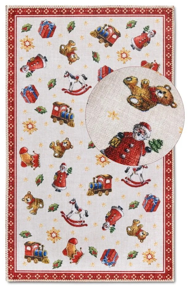 Červený koberec s vánočním motivem 50x80 cm Red Christmas – Villeroy&amp;Boch
