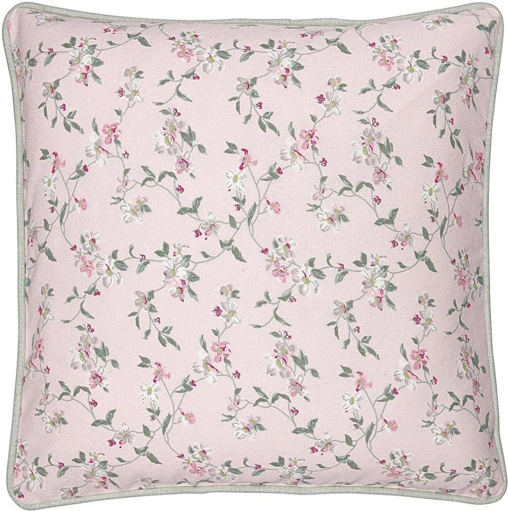 GREEN GATE Povlak na polštář Jolie Pale Pink 40x40cm, růžová barva, textil