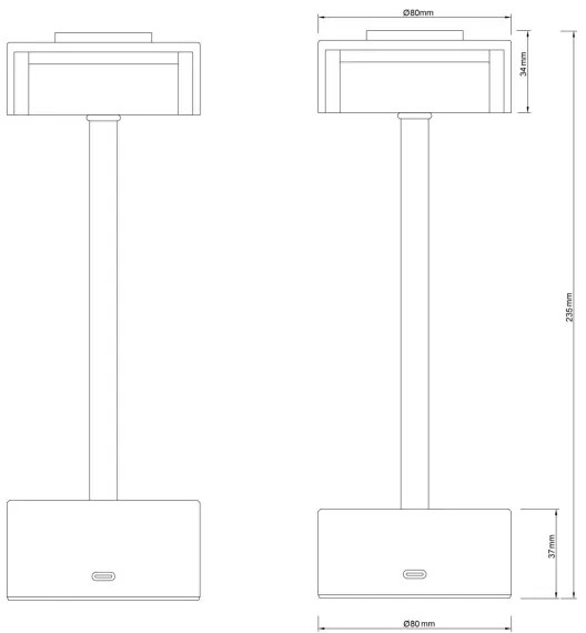 Globo 21026N - LED Stm. stolní lampa SHIRA LED/2,5W/3,7V 2700/4000/6500K matný