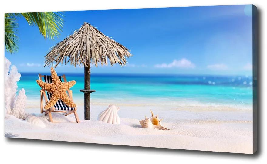 Wallmuralia Foto obraz na plátně Prázdniny na pláži 100x50