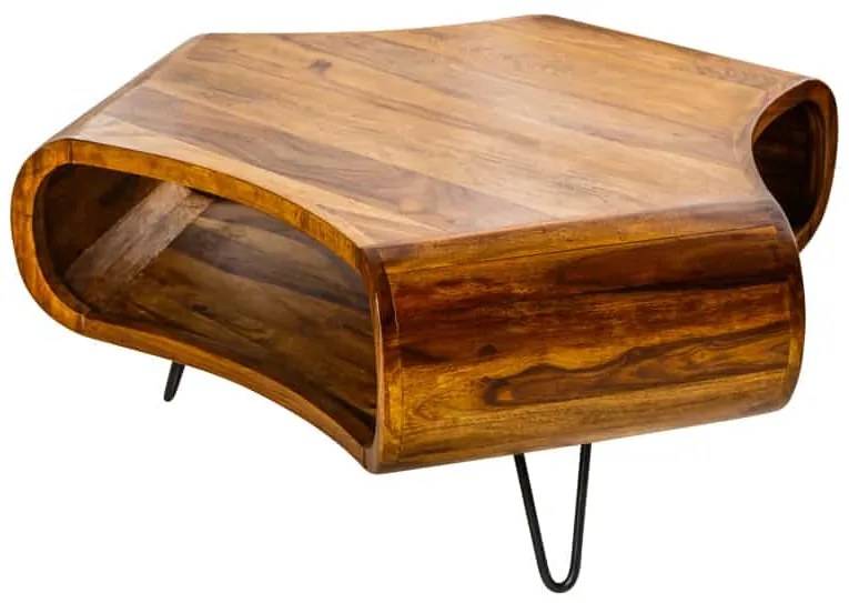 Designový konferenční stolek Lorelei, 90 cm, sheesham