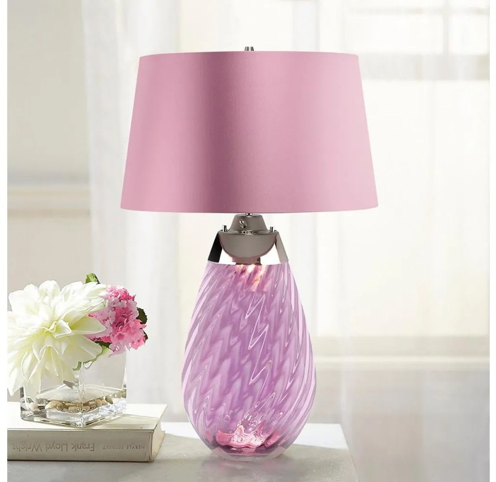 Elstead LENA-TL-L-PLUM - LED Stolní lampa LENA 1xE27/40W/230V 74 cm růžová