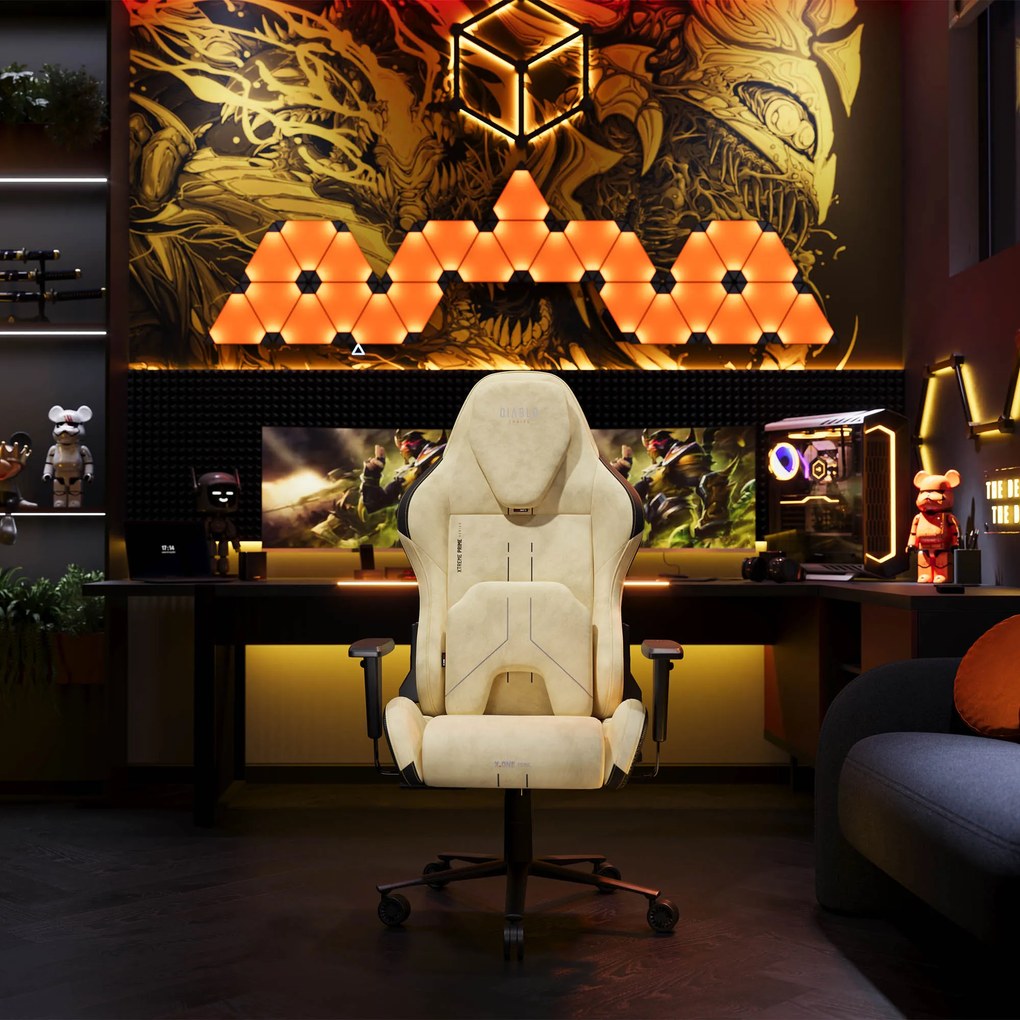 Herní židle Normal Size, zlatý-černý: Diablo X-One Prime Broken Gold