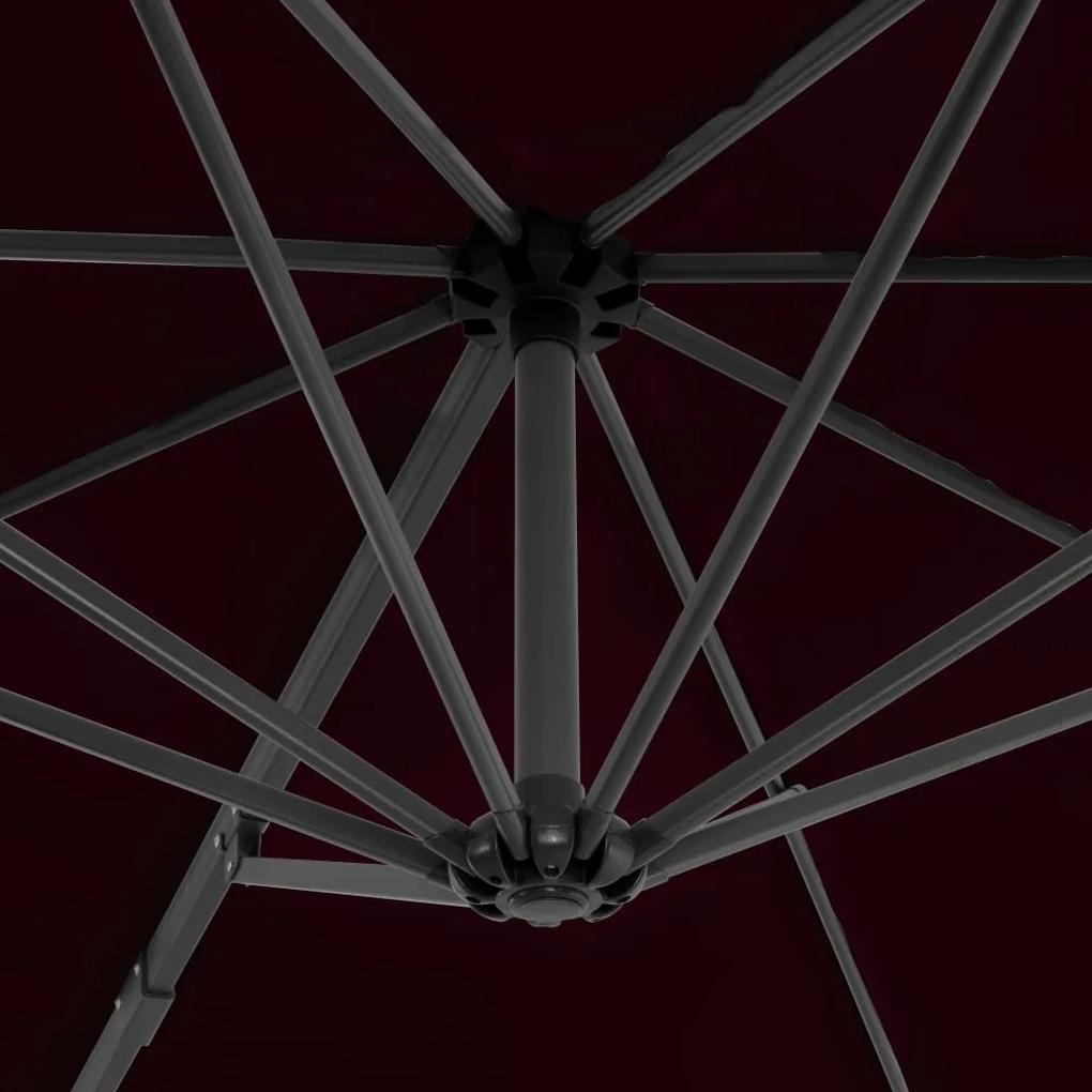 Konzolový slunečník s hliníkovou tyčí červený 300 cm,  312306