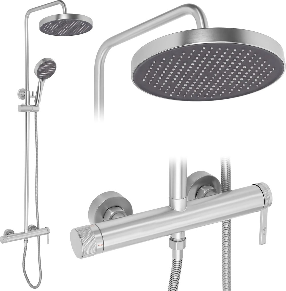 Rea, Sprchový set Rea Grace Brush Nickel, REA-P4400