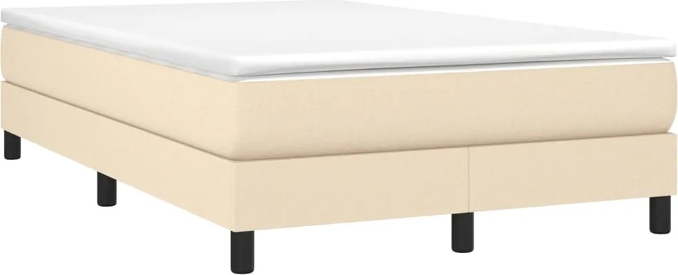 Box spring postel s matrací krémová 120x190 cm textil 3269662