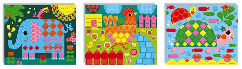 Janod Mozaika Zvířátka Atelier Sada Mini 3+