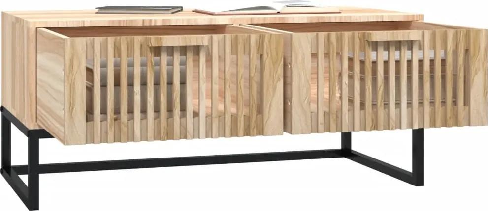 vidaXL Konferenční stolek 80x40x35 cm kompozitní dřevo a železo [352100] Barva: Hnědá