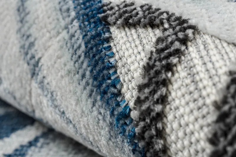 Dywany Łuszczów, Kusový koberec Botanic 65242 Feathers grey – na ven i na doma, 117x170, modrá, chodba / předsíň