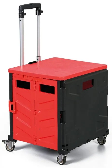 Skládací nákupní vozík 30L, nosnost 30 kg, 4 otočná kola