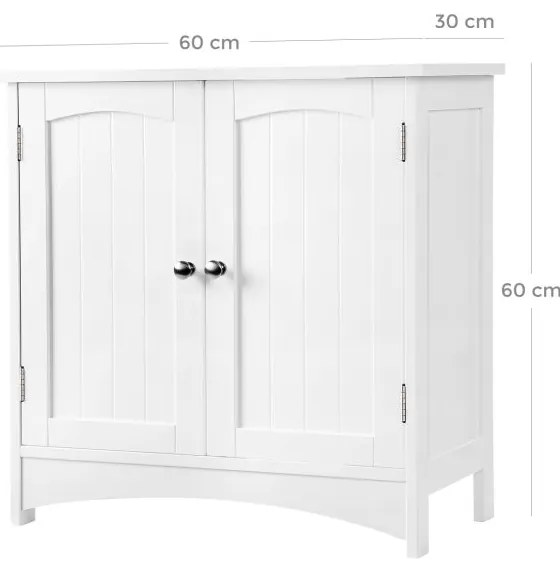 Koupelnová skříňka pod umyvadlo 60 × 30 × 60 cm, bílá