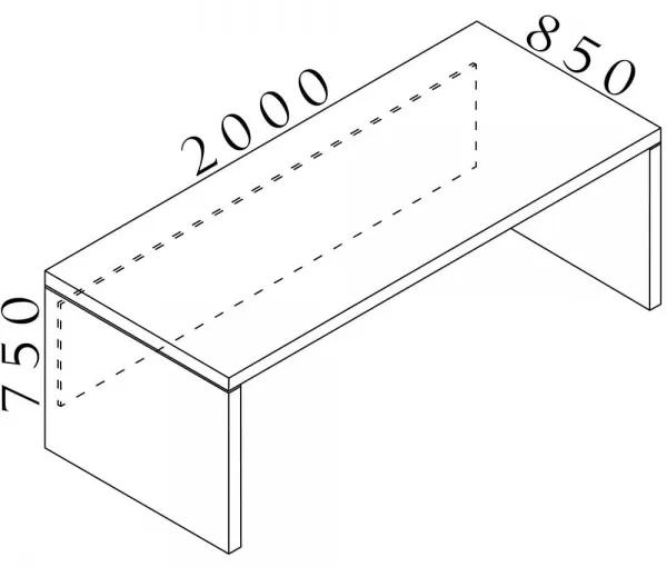 Stůl Lineart 200 x 85 cm