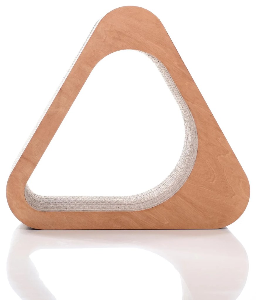 Ekomazlíček Škrabadlo pro kočky TRIANGLE exclusive Hloubka škrabadla: 50 cm, Barva: Ořech