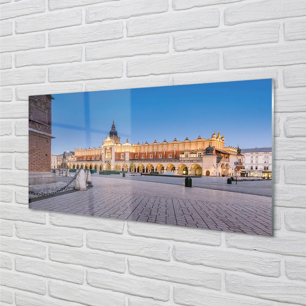 akrylový obraz Krakow Sunset sál 125x50 cm