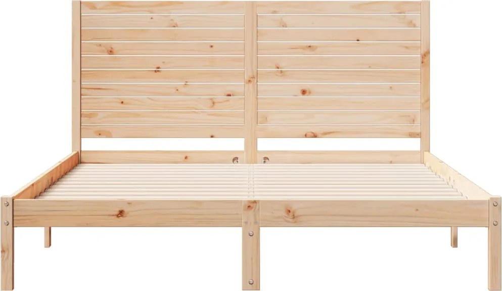 Prodloužený rám postele bez matrace 140 x 220 cm masivní dřevo 3309313