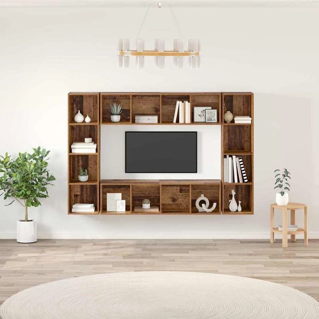 Sestava TV skříněk 4 ks Hnědá Kompozitní dřevo 3393543