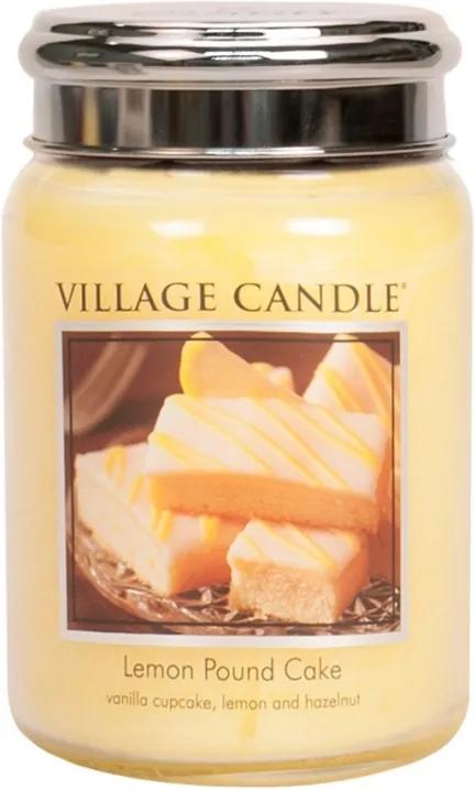 Village Candle Vonná svíčka ve skle, Citrónový koláč - Lemon Pound Cake, 26oz