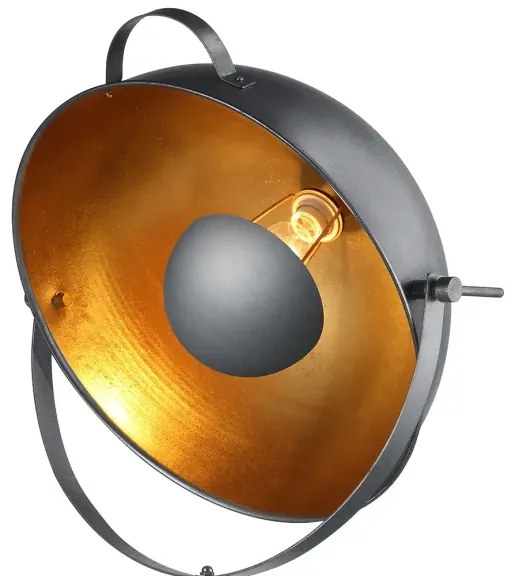 Retro stojací lampa Toma černé