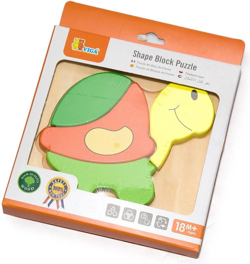 Dřevěné puzzle pro nejmenší Viga Želva