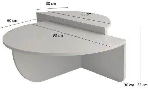 SADA 2x Konferenční stolek PODIUM bílá