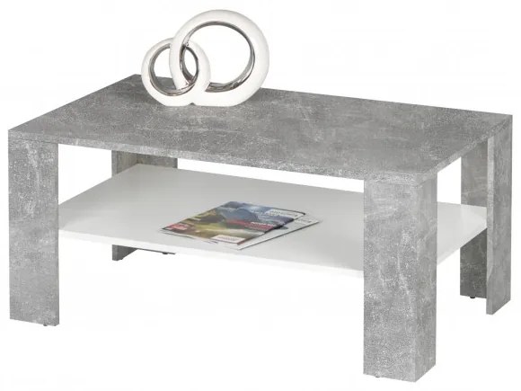 Sconto Konferenční stolek JOKER 66 beton/bílá