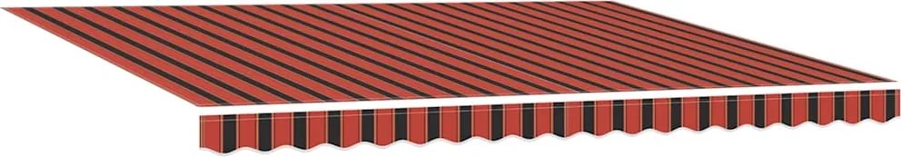Stahovací markýza Oranžová a hnědá 450 x 350 x 165 cm 3331081