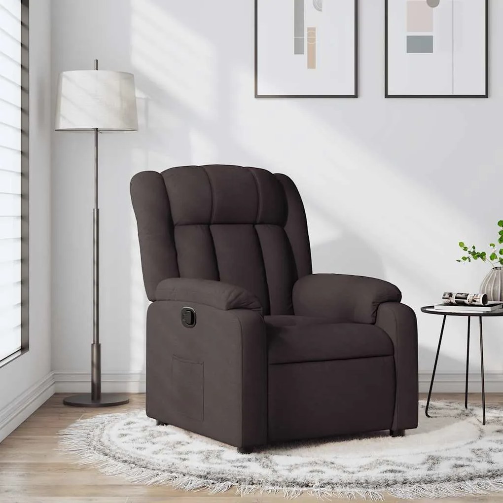 vidaXL Polohovací křeslo textil [373575] Barva: Tmavě zelená