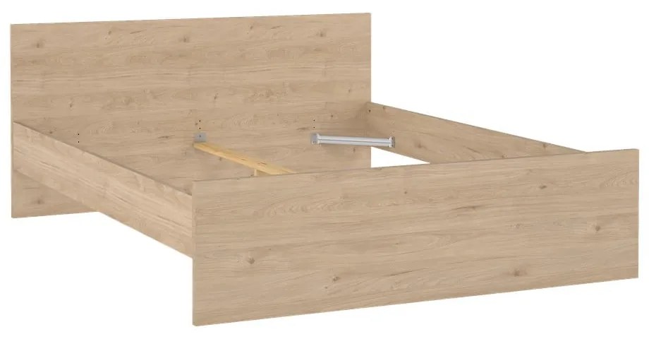 Dvoulůžková postel v dekoru dubu bez roštu 180x200 cm v přírodní barvě Naia – Tvilum