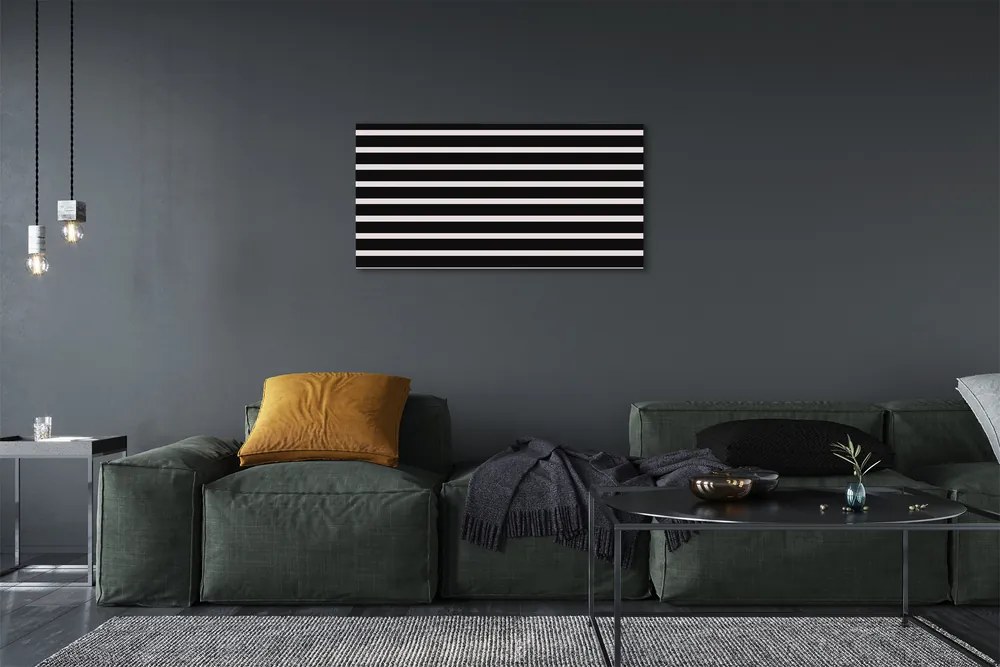 Obrazy na plátně Pravidelné černé pruhy 120x60 cm