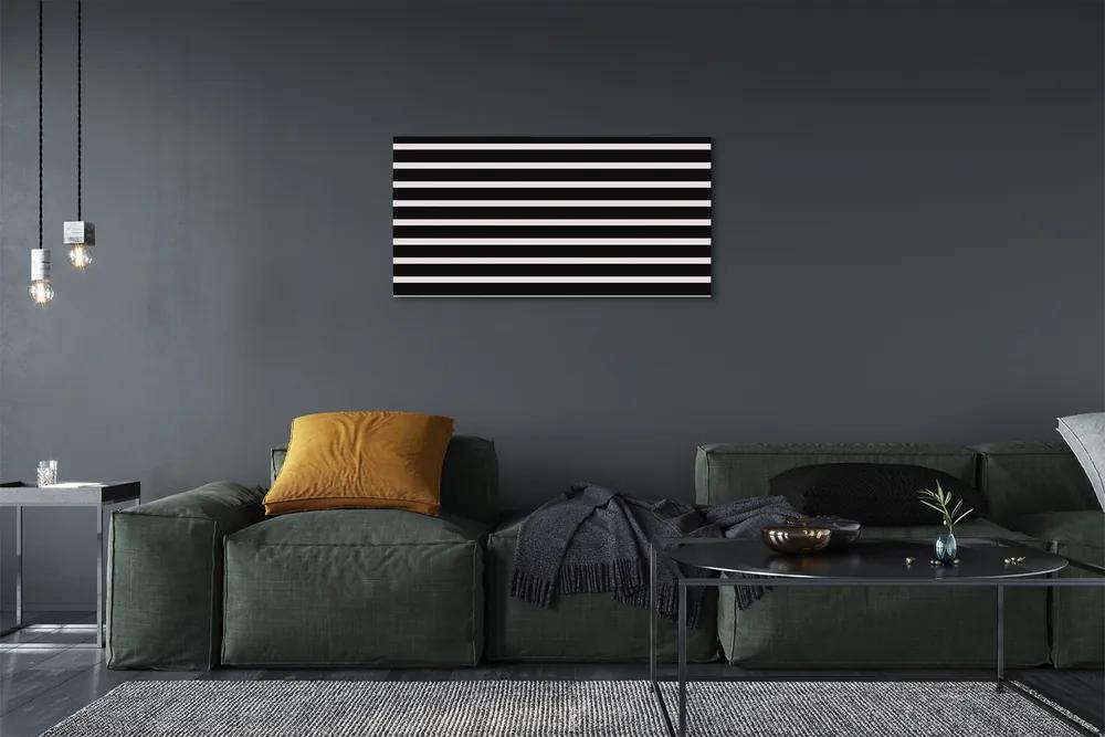 Obrazy na plátně Pravidelné černé pruhy 125x50 cm