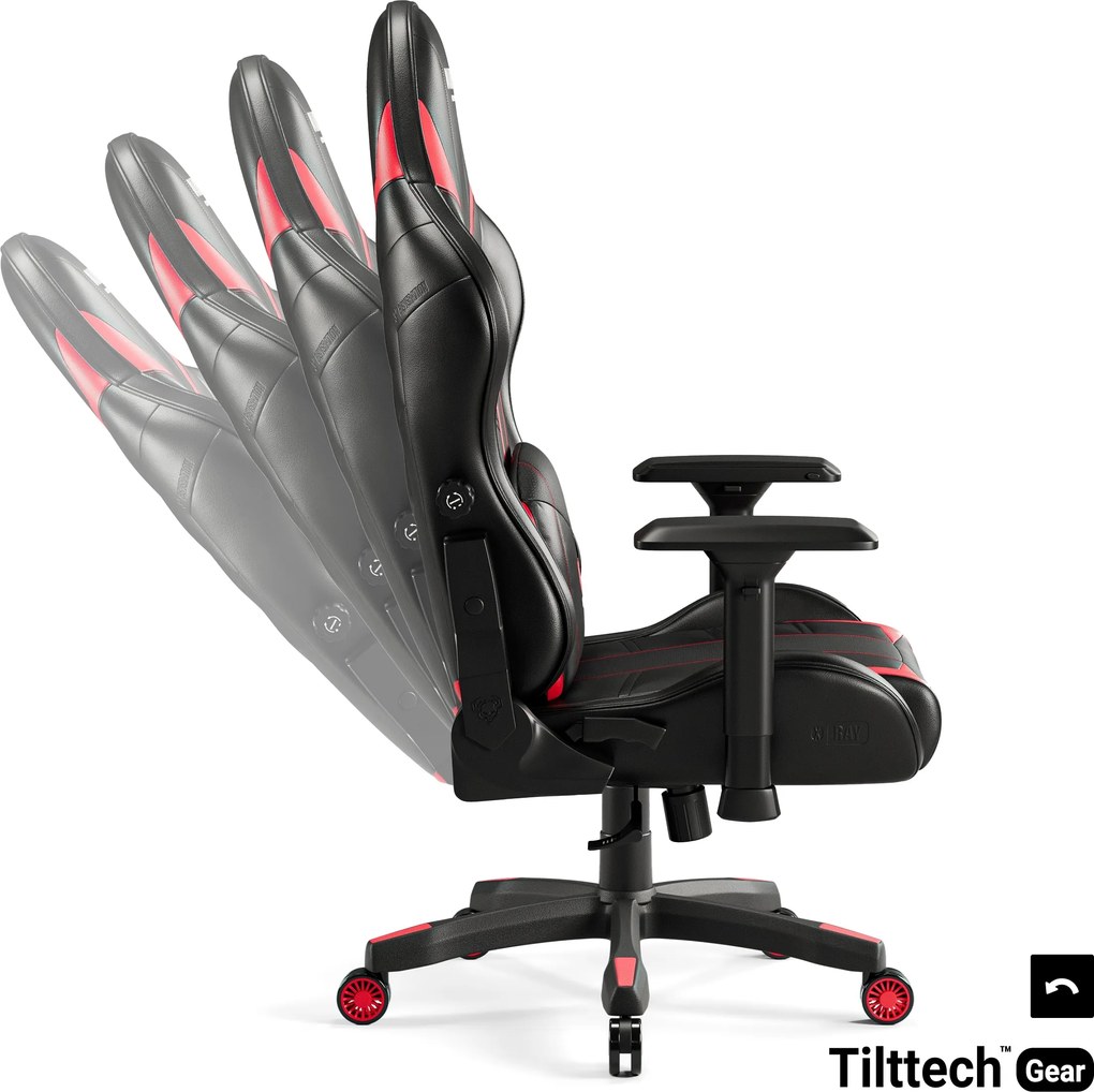 Herní židle z ekokůže King Size, černý-červený: Diablo X-Ray 2.0