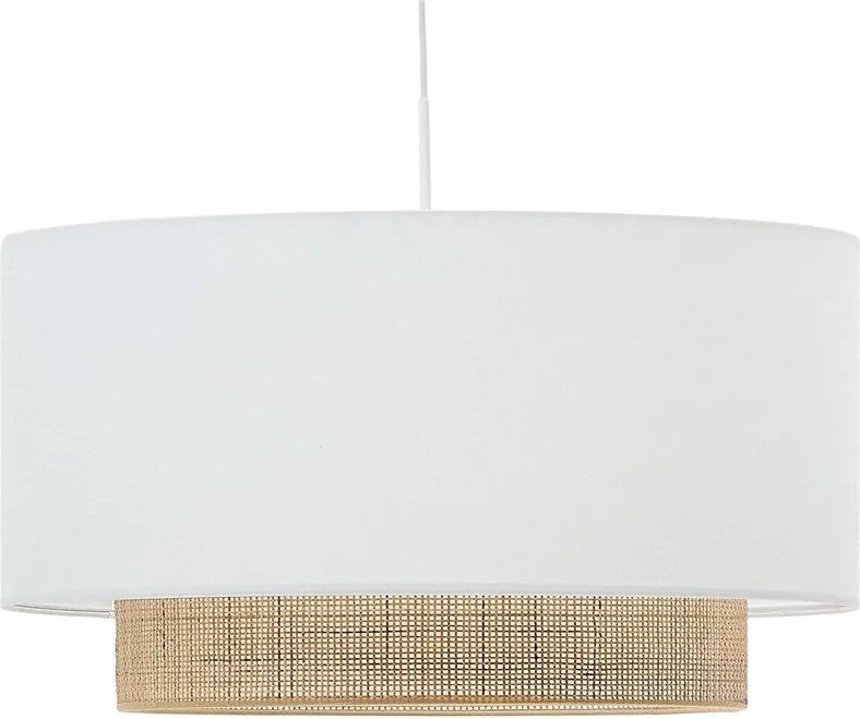 Bílé/v přírodní barvě látkové stínidlo ø 60 cm Erna – Kave Home