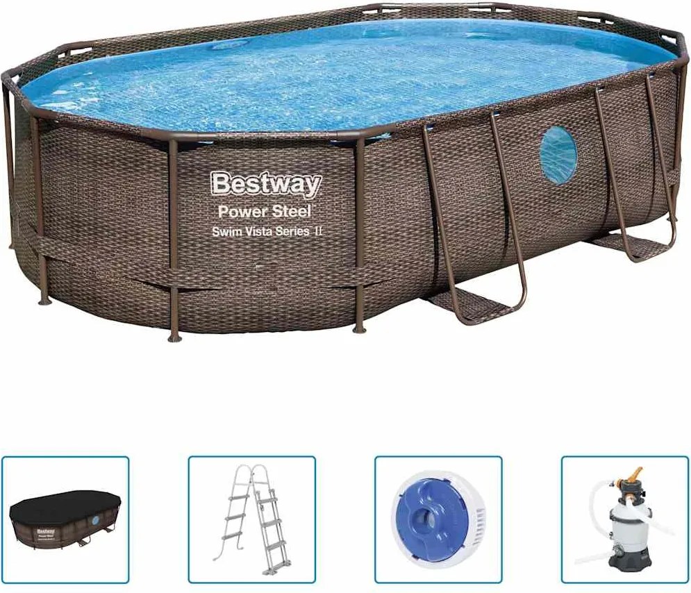 Bestway Bazén Power Steel s příslušenstvím 488 x 305 x 107 cm
