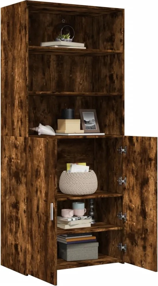 Skříň highboard kouřový dub 80 x 42,5 x 185 cm kompozitní dřevo 3281382