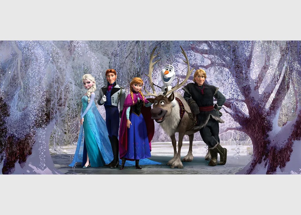 Dětská vliesová fototapeta na zed' Ledové království v lese, Disney | 202 x 90 cm | DFTDNH 5347