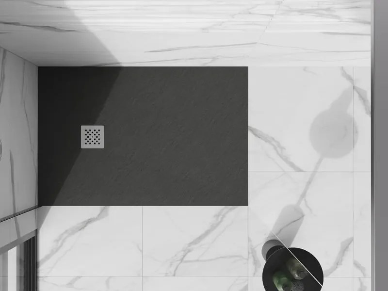 Mexen Stone+ rektangulární kompozitní sprchová vanička 120 x 100 cm, antracit - 44711012