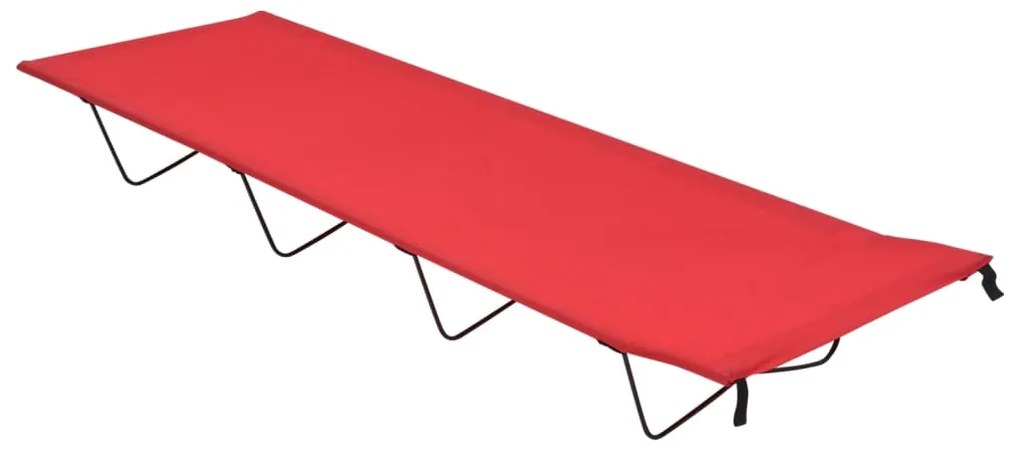 312480 vidaXL Kempingová postel 180 x 60 x 19 cm oxfordská látka ocel červená