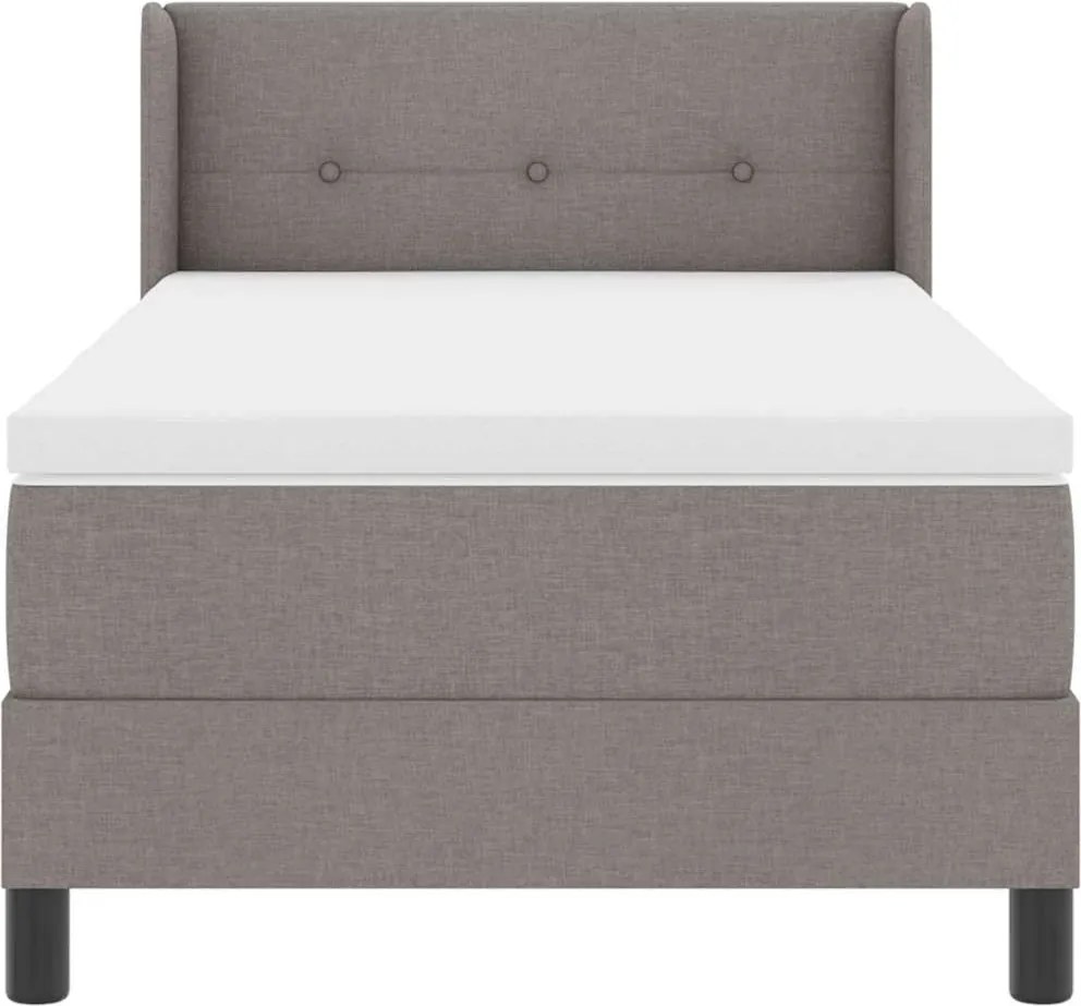 Postel s boxspringem s čelo Taupe 200 x 100 cm textil 3341094