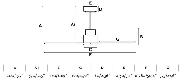 FARO 33478 - Stropní ventilátor NASSAU pr. 128 cm + dálkové ovládání