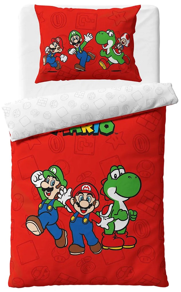 Dětské povlečení Super Mario Luigi a Yoshi