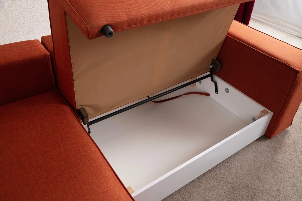 Hanah Home Rohová pohovka PIRLO oranžová levá