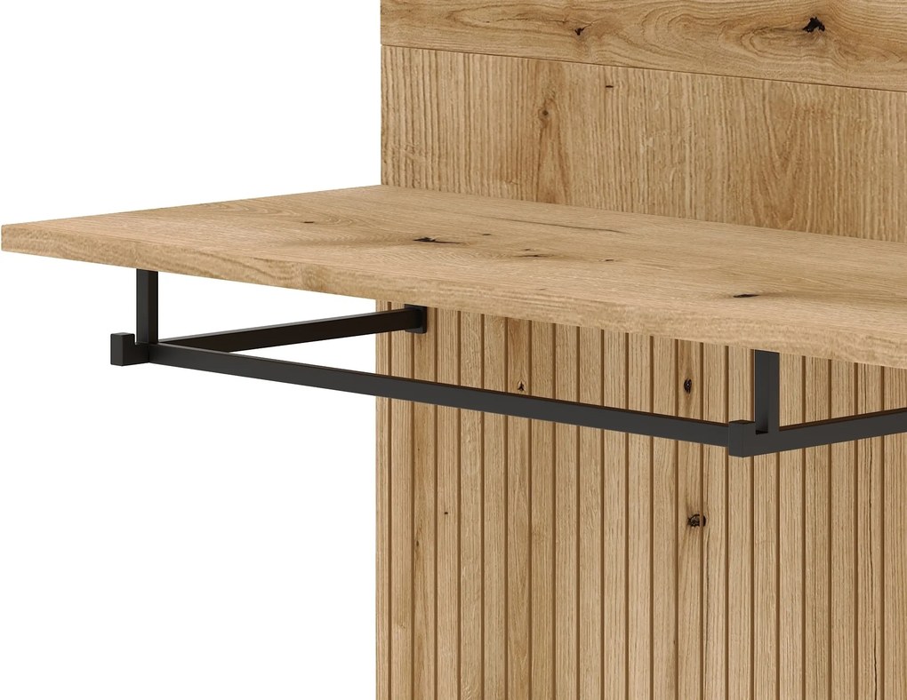 Předsíňová stěna Nordic 100 cm dub Evoke/bílá