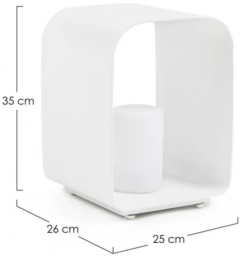 BIZZOTTO Zahradní LED lampa RIDLEY bílá 35 cm