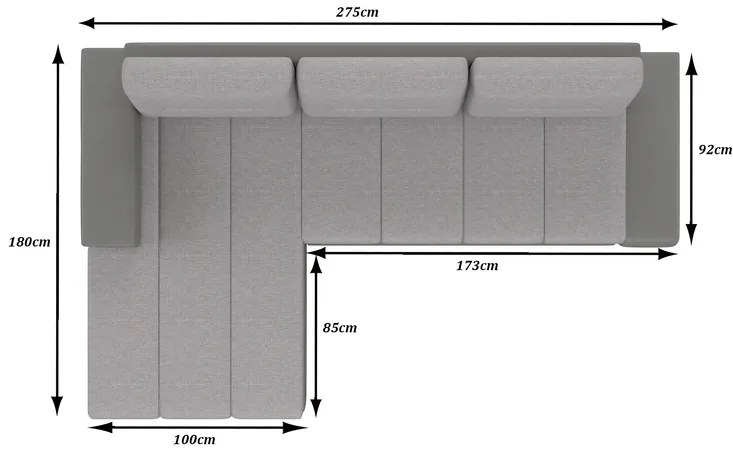 Eltapmeble Rohová sedací souprava Ottavio - Berlin 02 / Soft 11 (barva potahu) - pravá