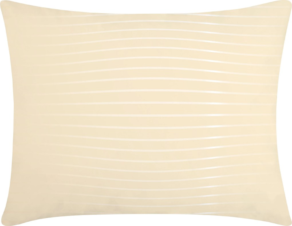 Saténové prodloužené povlečení Pruh 6/24mm - champagne Velikost: 140 x 220 + 70 x 90